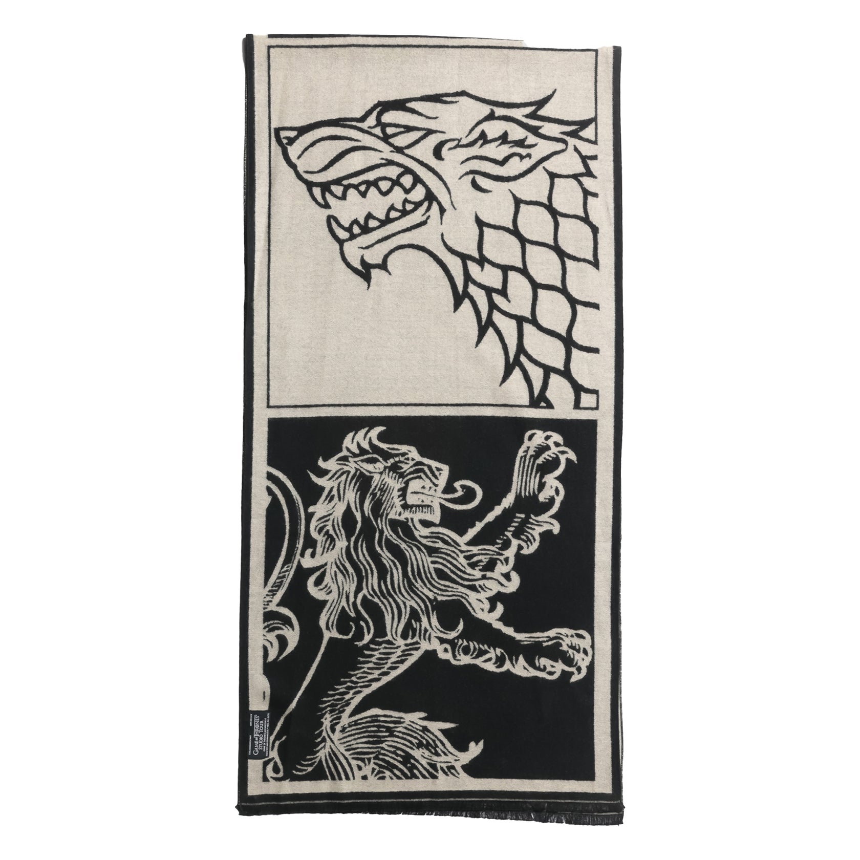 House Sigils - White/Black Woollen Scarf – Game of Thrones Studio Tour