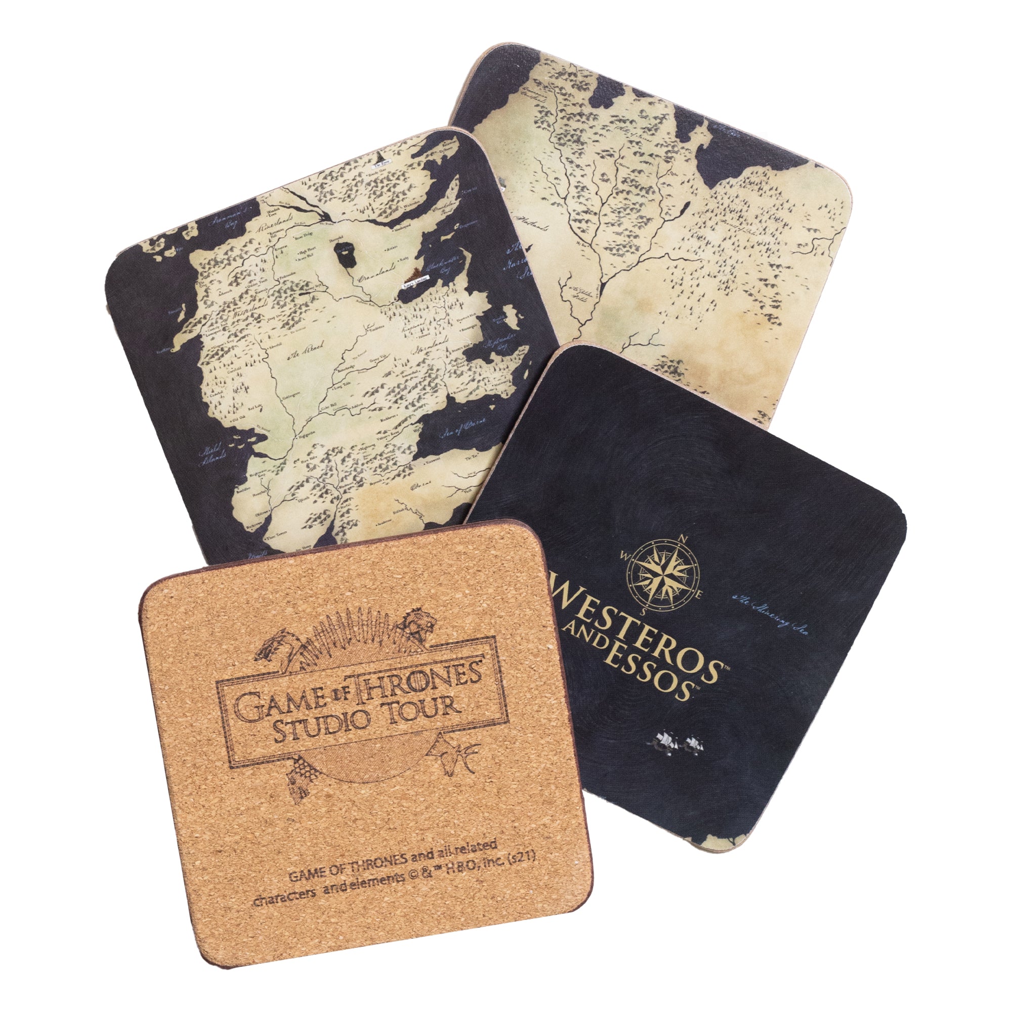 Map - 4 Pack Arrangement Coaster Set – Game of Thrones Studio Tour